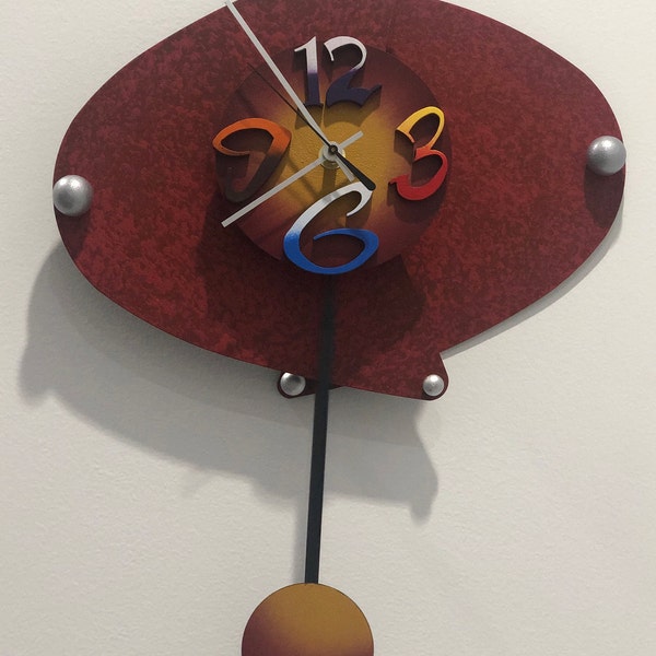 OVAL 6-very Cool Clock-modern Wall Clock-swinging Pendulum Clock ...