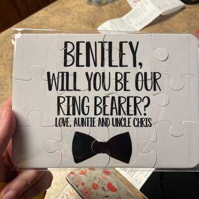 Ring Bearer Proposal-ring Bearer Puzzle-will You Be My Ring Bearer-ring ...