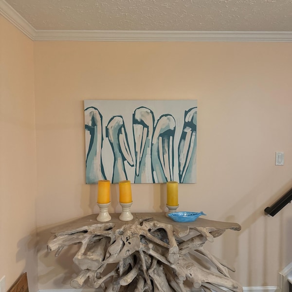 Desert Wall Art Southwestern Landscape Painting Triptych, Modern ...