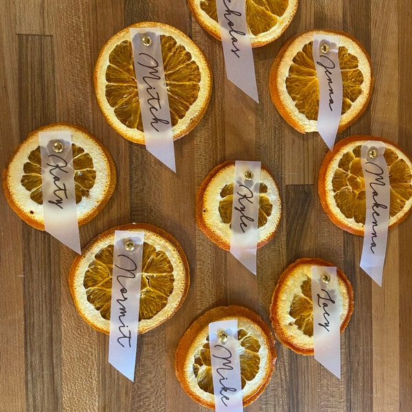 Dried Orange Place Cards - Etsy