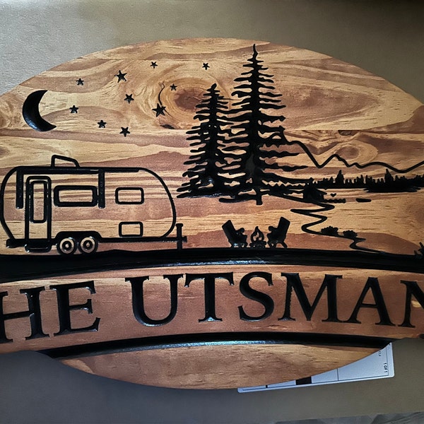 RV Sign, Camper Sign, Engraved Rv Sign, Campsite Flag, RV Flag Hanging ...