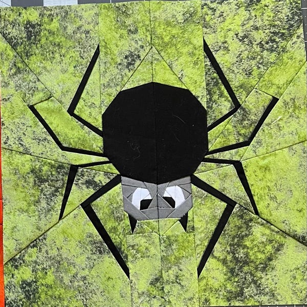 Spider Quilt Block Pattern: Halloween Foundation Paper Piecing (PDF ...