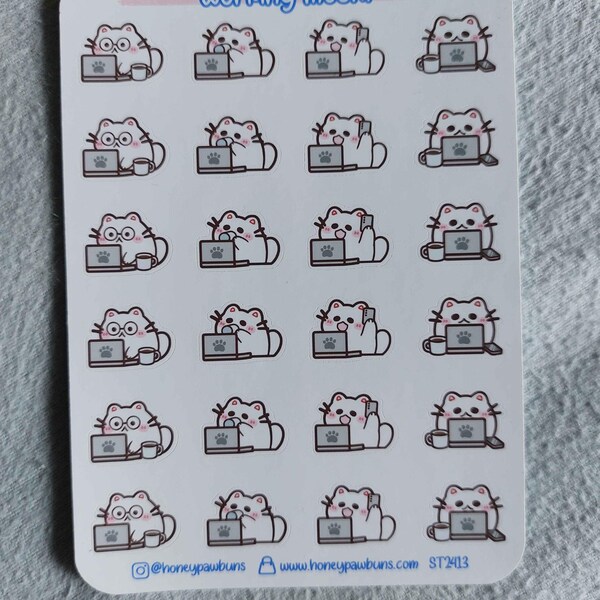 Bread Cat Stickers: Toast Cat, Loaf Cat and Cheese Cat. Funny Red Cat ...