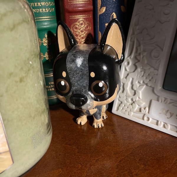 Custom Australian Cattle Dog Figurine, Heeler Art, Queensland Heeler ...