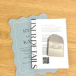 Boho Save the Date Mirror Acrylic Magnets Custom Personalized / Arch ...