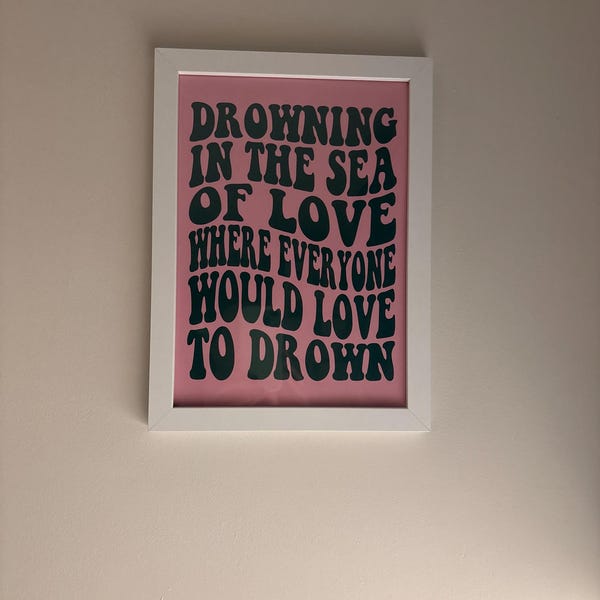 Custom Song Lyrics Print - Music Poster - Favourite Song Gifts - A5 A4 ...