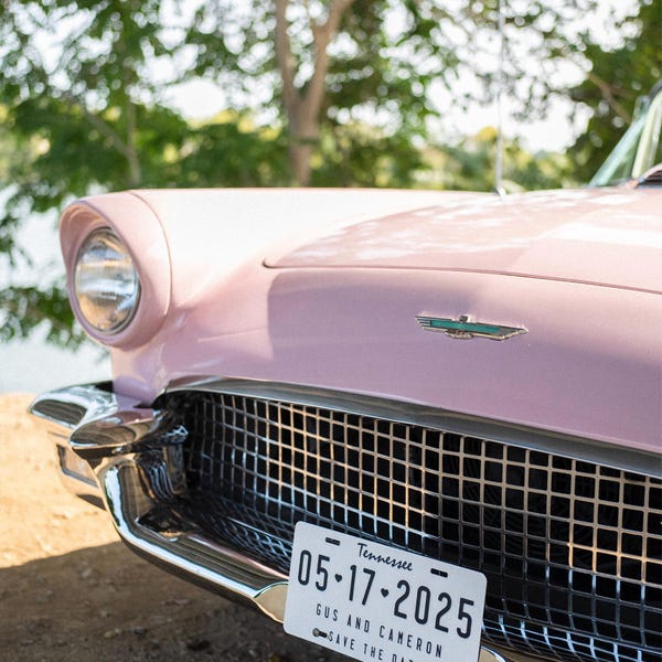 Wedding License Plate - Just Married Mr and Mrs - Wedding Car License ...
