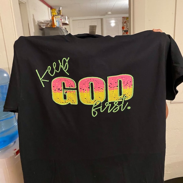 Keep God First | Digital Rhinestone Template | Ss10 Hotfix Rhinestones ...
