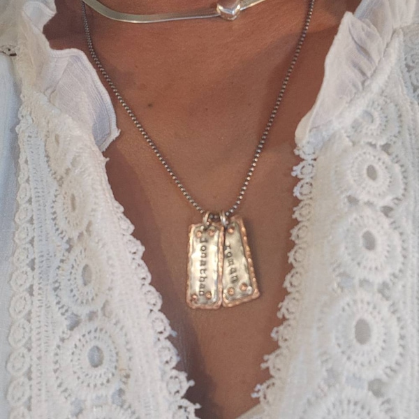 Personalized Rustic Dog Tags, Personalized Gift for Dad, Gift for ...