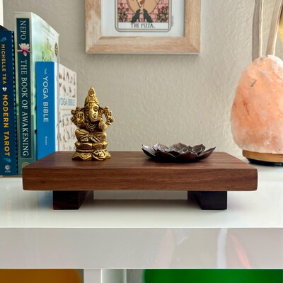 White Oak Wood Riser With Sapele-perfect for Plants, Candles and Home ...