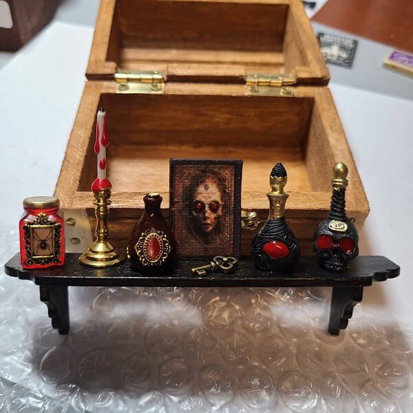 Miniature Witch Furniture 1:12 Scale Creepy Gothic Hutch Haunted ...