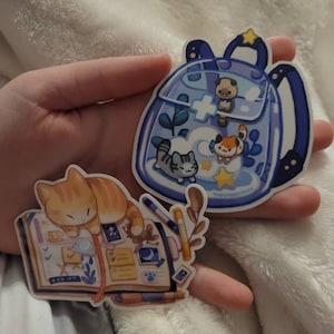 Vinyl Sticker transparent First Meow Kit Kittens Bag - Etsy