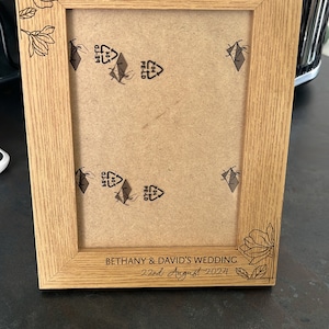 Personalised Custom Text Photo Frame Engraved Photo Frame - Etsy