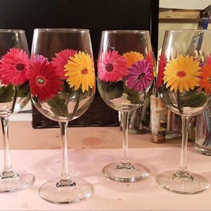 Hand Painted Lemon Wine Glass Citrus Stemware Lemon Slice - Etsy