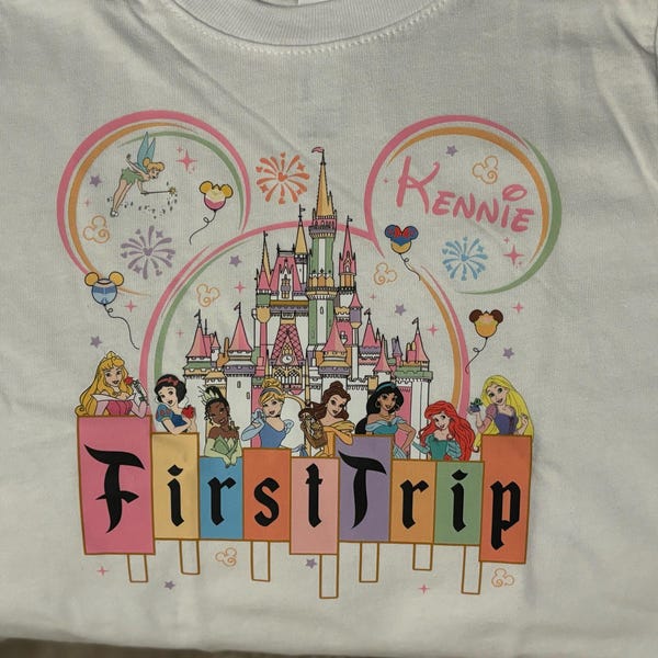 Personalized Disney Princess Girl's Trip 2025 Shirt, WDW Disneyland Magic Kingdom Shirt, Best ...