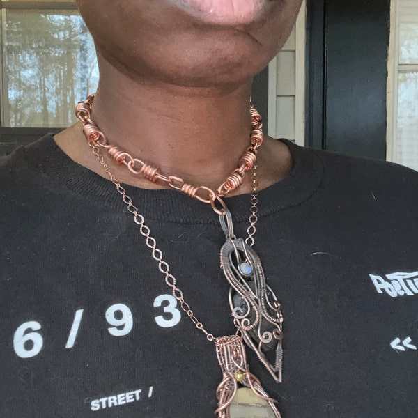 Copper Link Chain Necklace (necklace Only) | Pure Copper Choker ...