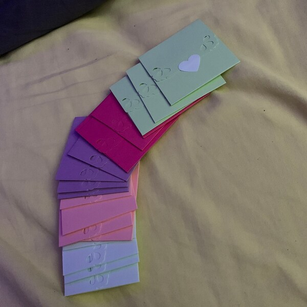 Mini Note Cards Small Cards Mini Notecards Polka Dot Tri-fold Envelope ...