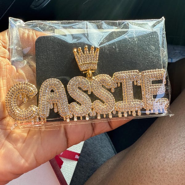 Custom Icy Drip Nameplate Necklace, Custom Name Chain, Personalised ...