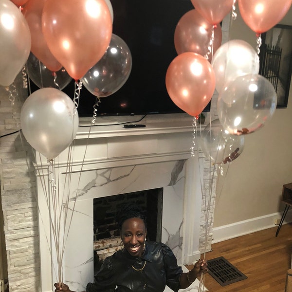 30th Rose Gold Birthday Decoration for Women, 30 Sash, Silver Foil ...