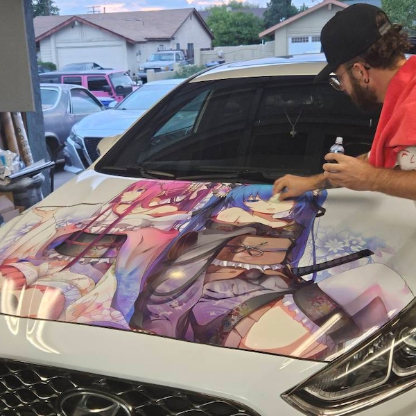 Anime Girl Car Side Wrap Full Color Graphics Vinyl Livery Decal JDM ...