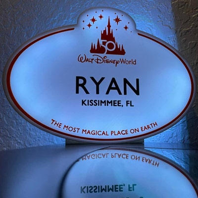 Custom Large 3D Printed Disney Cast Member Name Tag WDW 50th ...