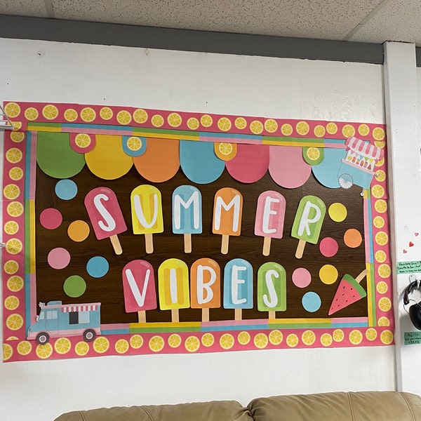 Summer Bulletin Board or Classroom Door Decor, Popsicle Theme, End of ...