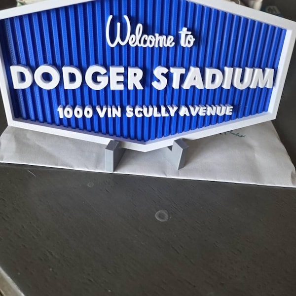 Welcome to Dodger Stadium 3D Printed Sign - for Desk or Wall Display - Etsy