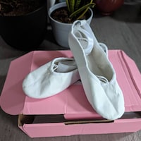 Low Cut/shortened Vamp Nude/taupe Leather Ballet Shoes With Back Draw ...