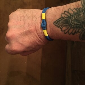 Thin Skydiving Royal Blue Bracelet Made of Paracord and | Etsy