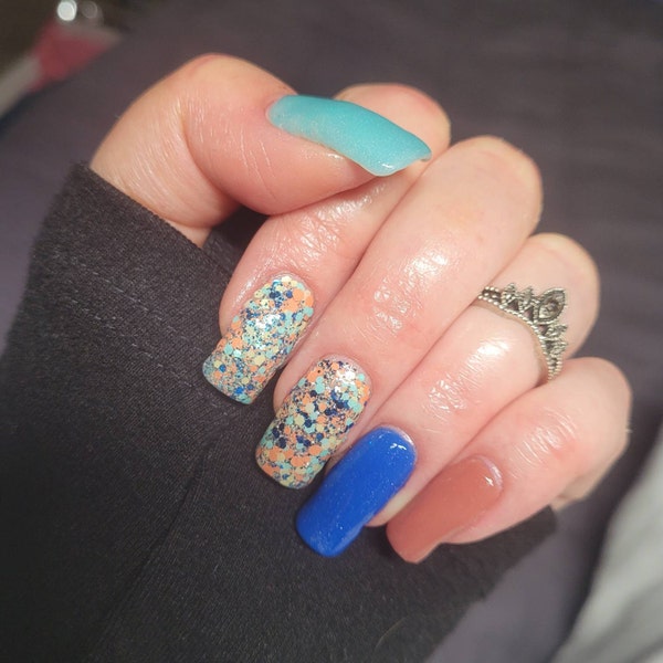 NAUTI-CAL- Blue Dip Powder, Bright Blue Dip Powder, Blue Nail Dip, Dip ...