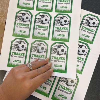 Soccer Thank You Tag, Soccer Favor Tag, Soccer Birthday, Soccer ...