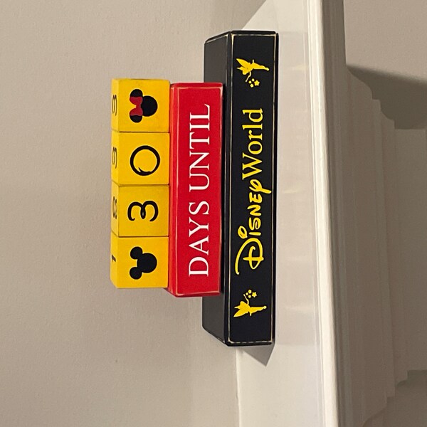365 Days Disney Countdown, Disney Word Planner Blocks, Custom Disney ...
