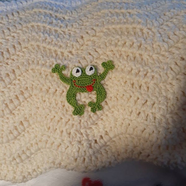 Set of 17 Cotton Crochet Sea Creatures Appliques, Sea Creature ...