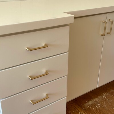 Simple Matte Gold Handles Drawer Handles Pulls, Gold Satin Finish ...