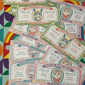 Easter Bunny Bucks Printables, Easter Play Money, Easter Egg Filler ...