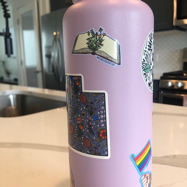 Book Sticker | Stickers for Hydroflask | Laptop Stickers | Water Bottle ...