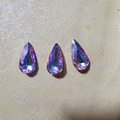 SWAROVSKI 6010 Briolette Crystal Beads CRYSTAL AB - Etsy