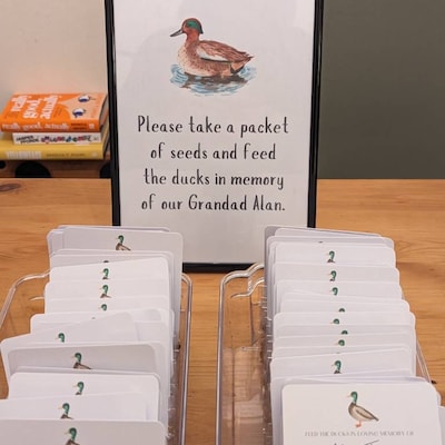 Memorial Favours Feed the Birds Funeral Favours Robin Favours Forget Me ...