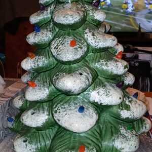 Wood Ceramic Christmas Tree Base With Light - Etsy