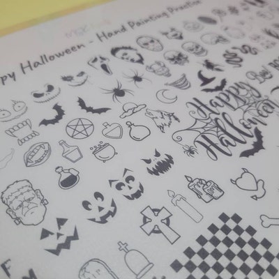 DIGITAL DOWNLOAD Stencils Hand Painting Practice Sheet - Etsy UK