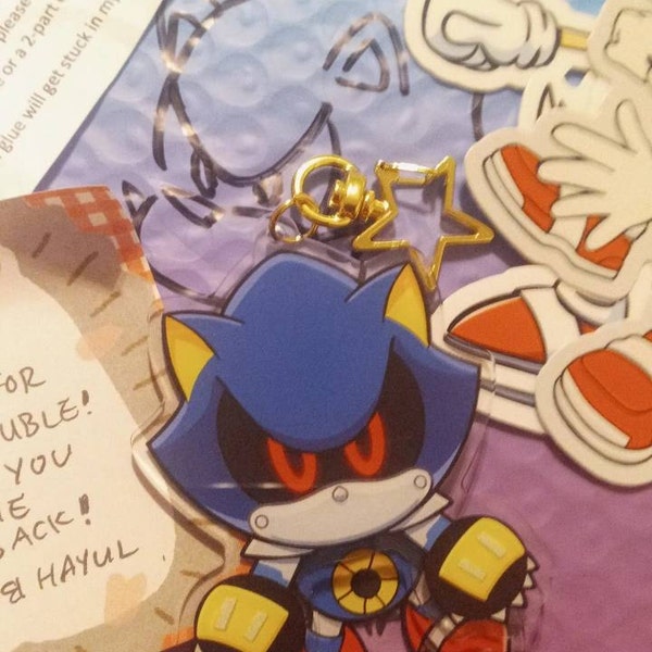 Sonic Dangling Acrylic Keychain: Metal Sonic, Neo, Mephiles, Infinite ...