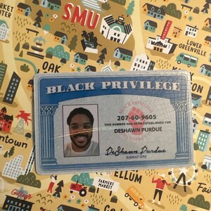 Official White / Black Privilege ID Card Thick Plastic Card Full ...