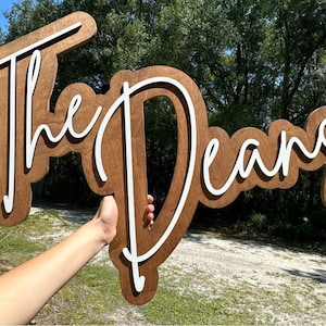Large Last Name Sign Cut Out Last Name Sign Wedding Name - Etsy