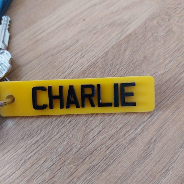 4D NUMBER PLATE KEYRING Lambo /hex Style - Etsy UK