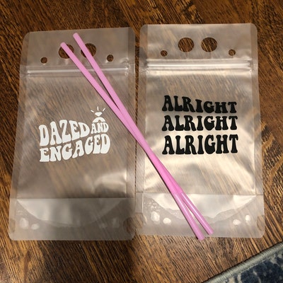 Dazed & Engaged Drink Pouches Reusable Bridesmaid Booze Bags - Etsy