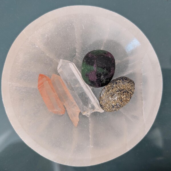 Pure Selenite Bowl, Gemstone and Crystal Charging Bowl, Reiki Bowl ...