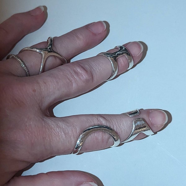 Arthritis Finger Splint Adjustable Solid Sterling Silver 925 or Bronze ...