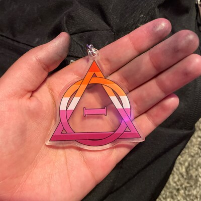 Therian Theta Delta Symbol Pride/lgbtq Double-sided Keychain - Etsy