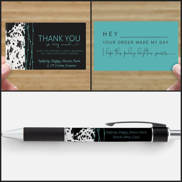 Cow Print Business Card Template | Western Business Card Template ...