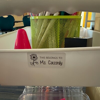 Teacher Labels, Teacher Book Stickers, Teacher Name Labels, Library ...